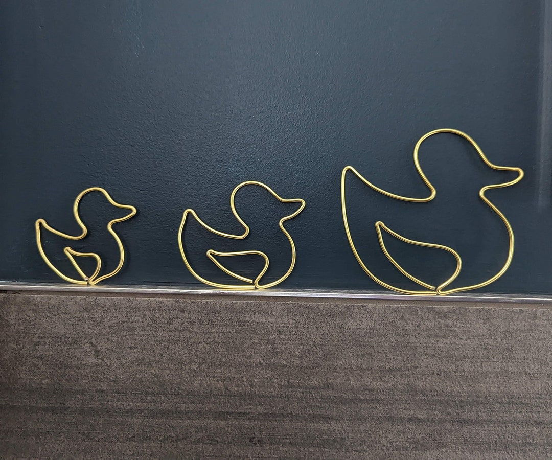 Wire Art Ducks Set of 3 Hand Made Wall Art Silver Gold Copper Black - Etsy