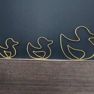 Wire Art Ducks Set of 3 Hand Made Wall Art Silver Gold Copper Black - Etsy