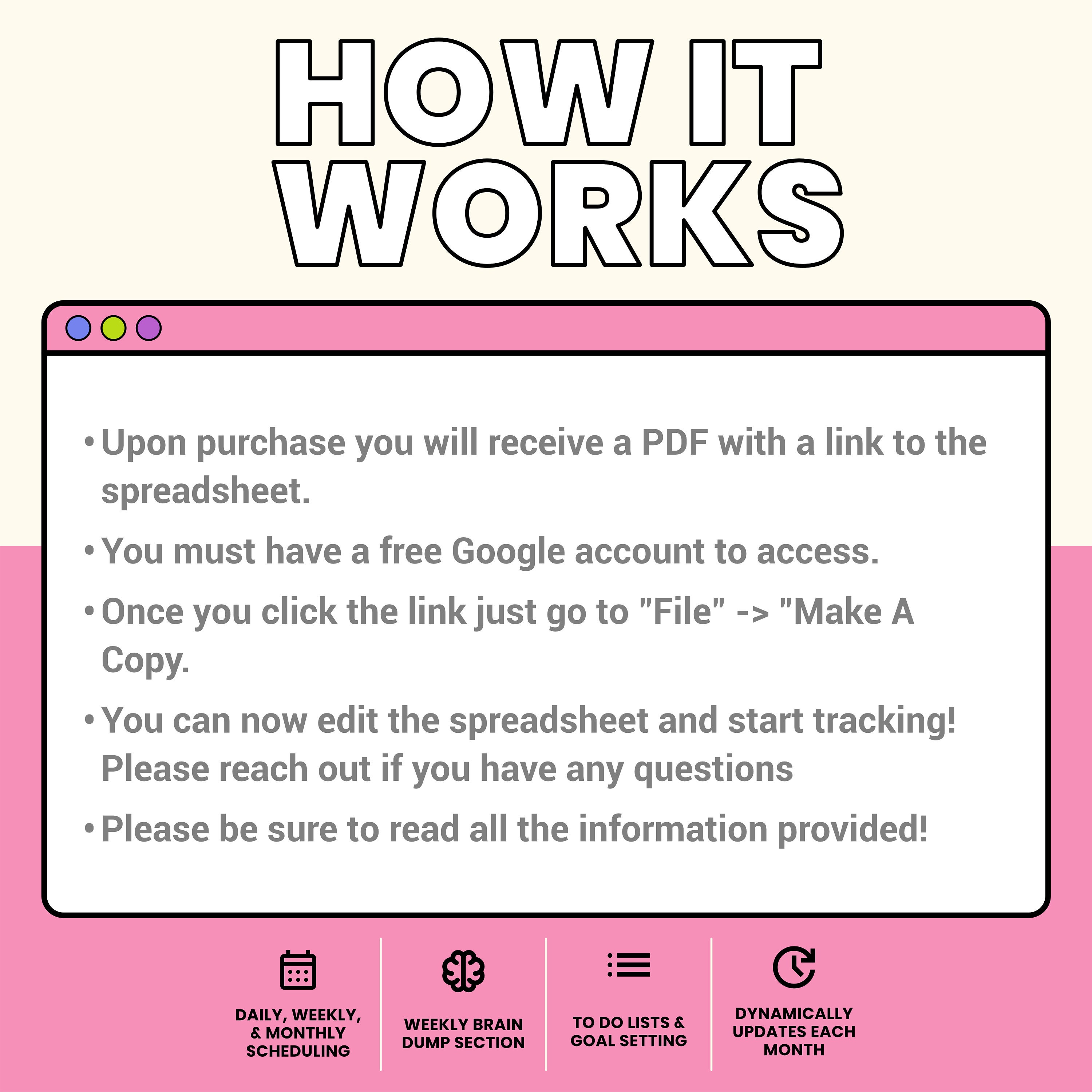 Custom Google Sheets Planner 2024 | Editable Digital Calendar With ...