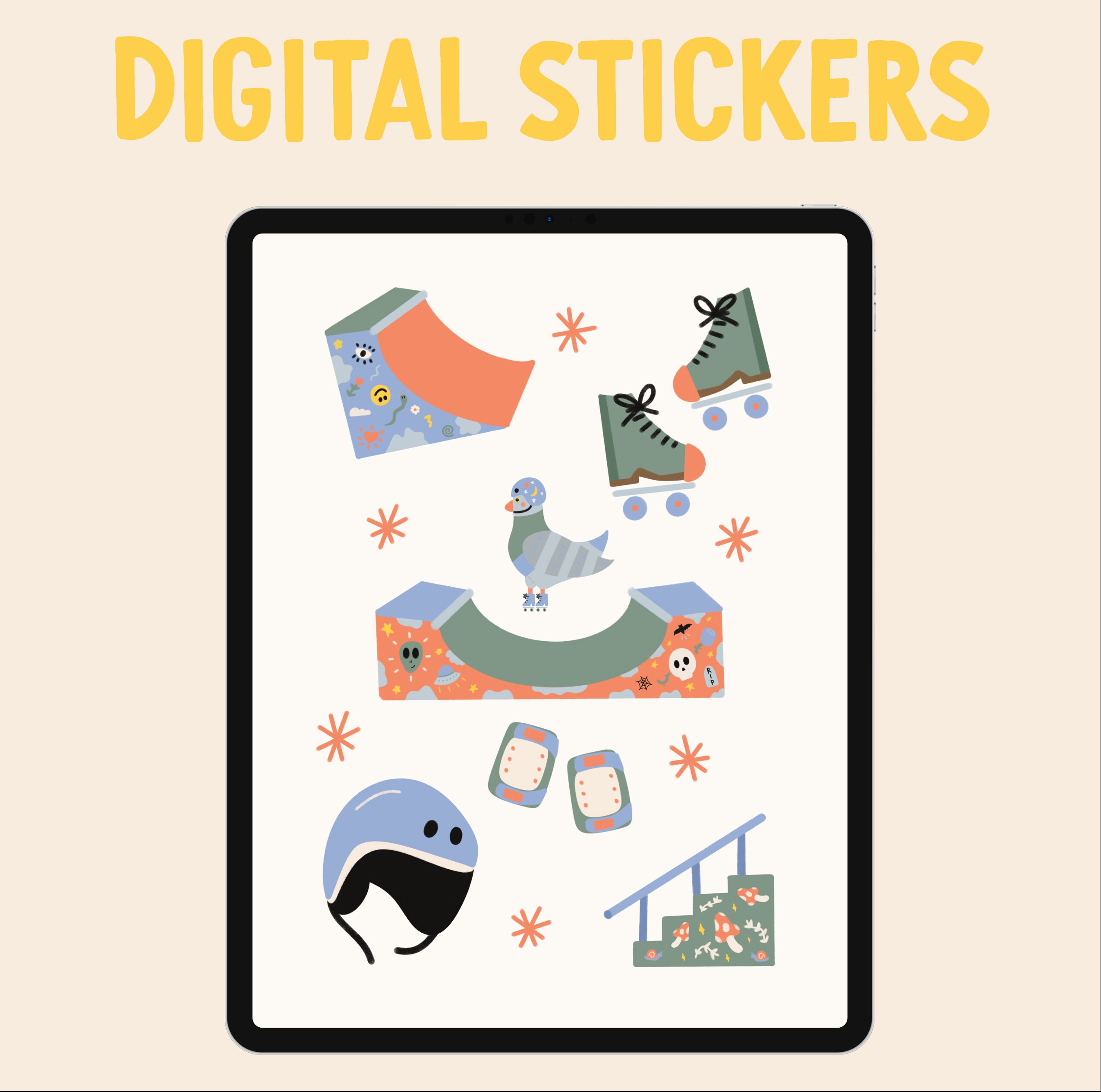 Skate Park Log - Digital Roller Skate Journal - PDF With Good Notes ...