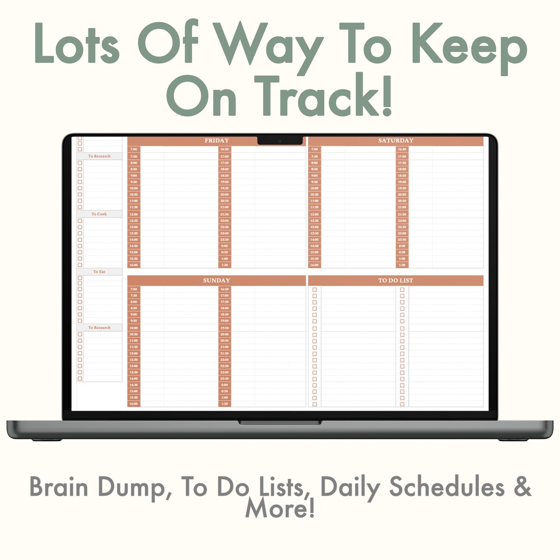 Dynamic & Editable Spreadsheet Calendar With Daily Weekly Monthly ...