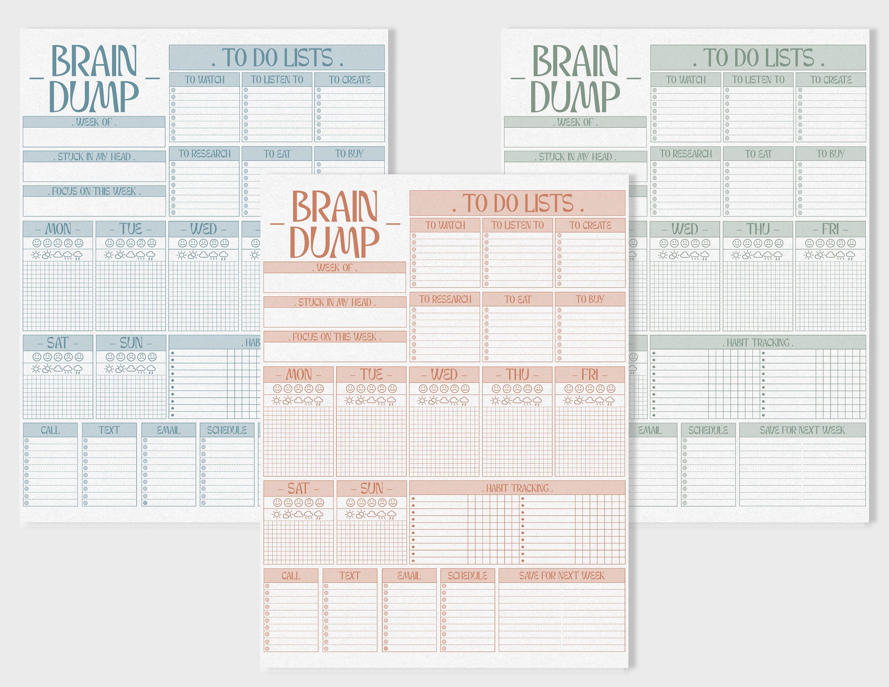 Brain Dump Digital Planner Undated - ADHD Sheet - Organize Your ...