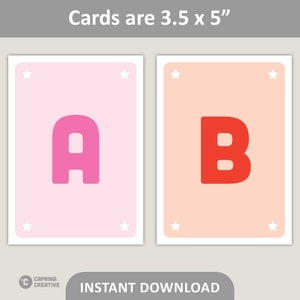 Preschool Alphabet Flash Cards Printable / A-Z Flashcards for Preschool ...