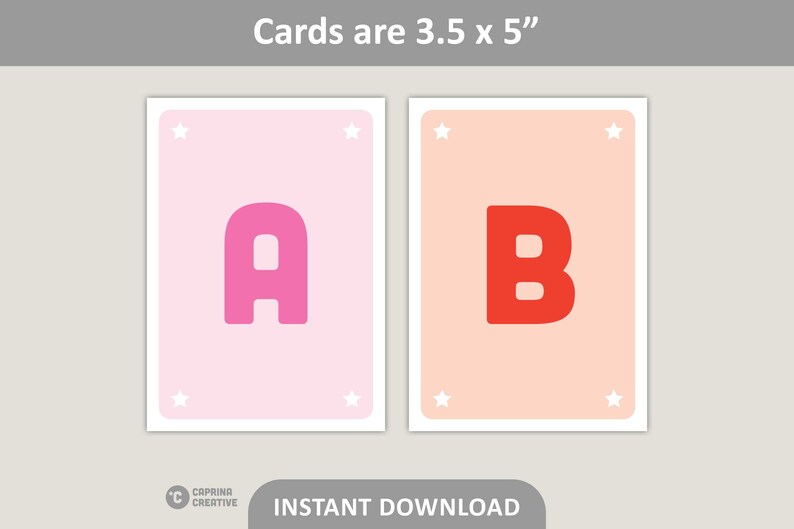 Preschool Alphabet Flash Cards Printable / A-Z Flashcards for Preschool ...