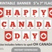 Canada Day Banner Printable / Oh Canada Day Decorations / Red & White ...