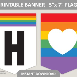 Happy Pride Banner Printable / Pride Decorations / Uses LESS - Etsy