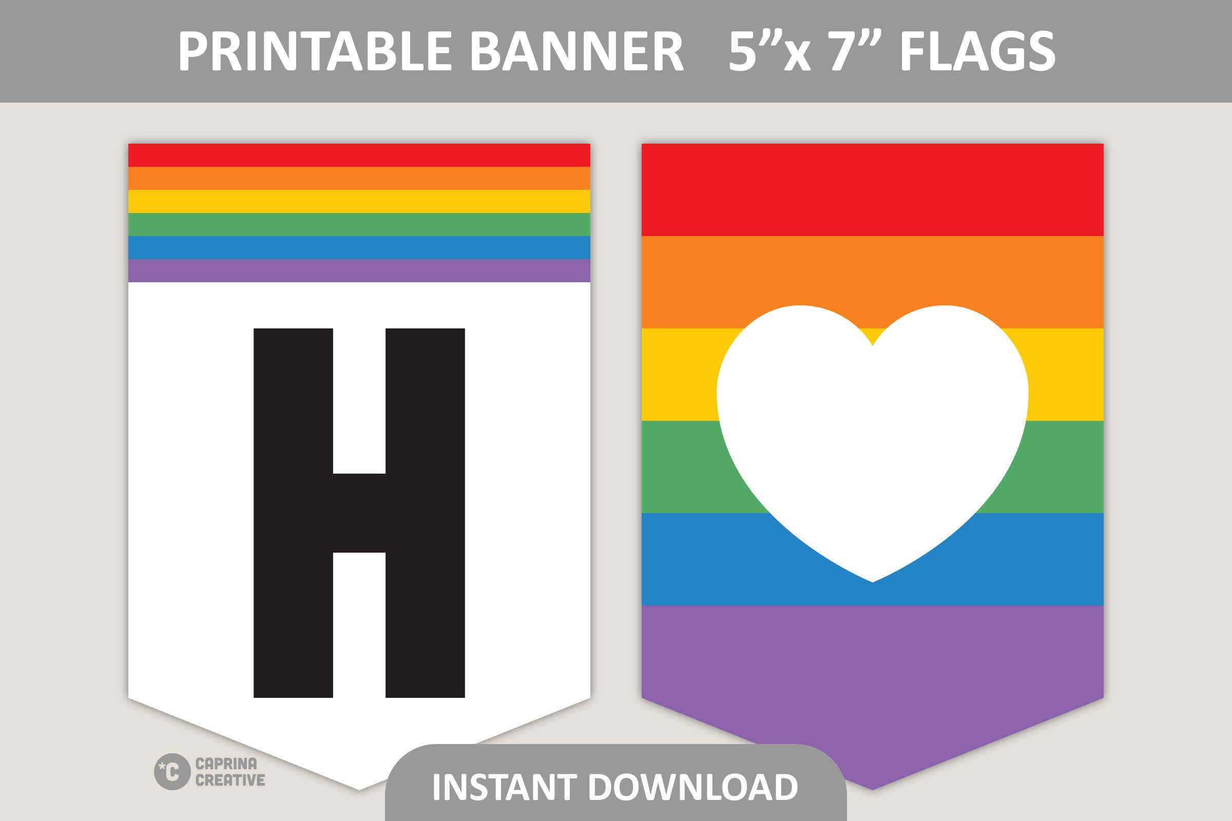 Happy Pride Banner Printable / Pride Decorations / Uses LESS INK / 5" X ...