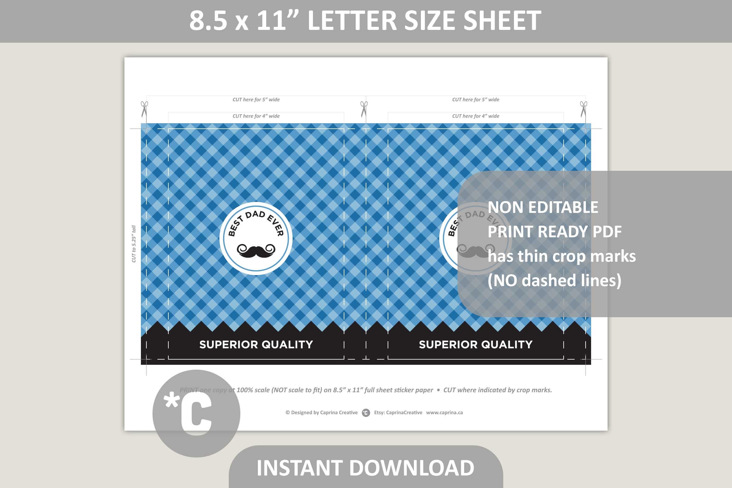 New Dad Beer Caddy Labels Printable / Dad to Be Gift / First Time ...