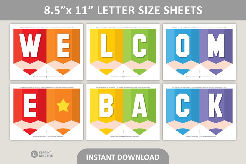 Back to School Banner Printable / Classroom Welcome Back Students and ...