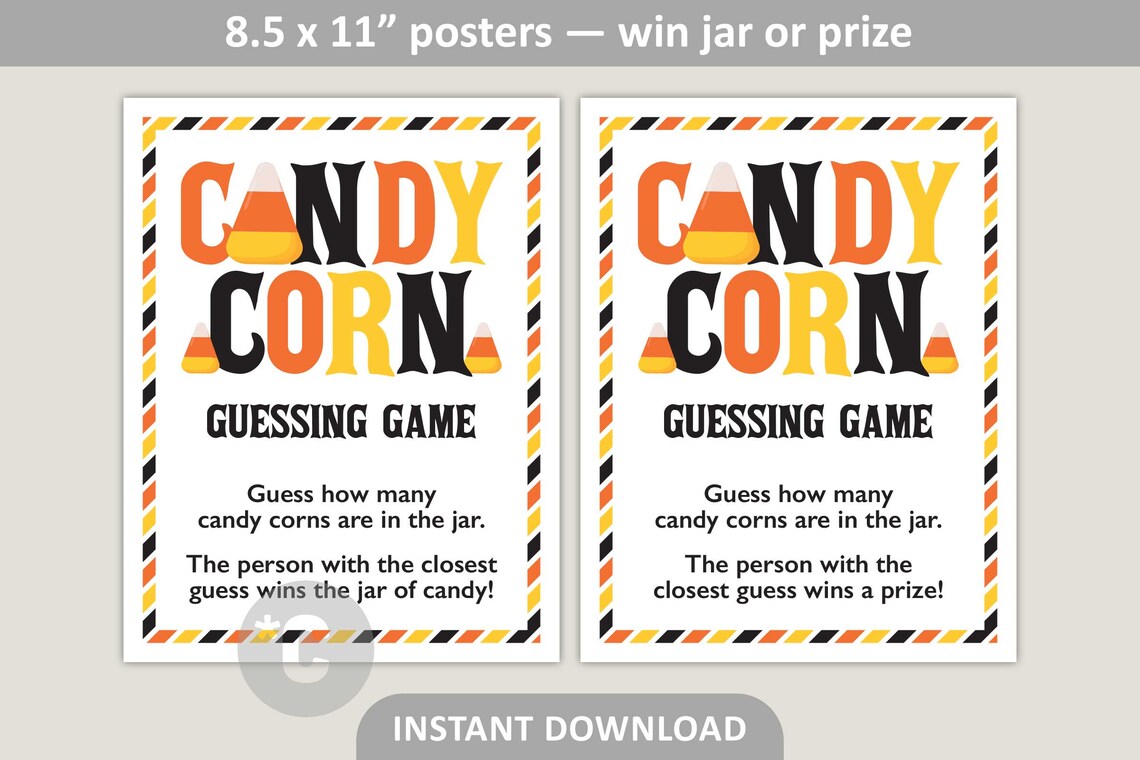 Candy Corn Guessing Game Printable / Halloween Party Game / School ...