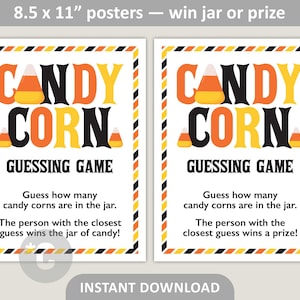 Candy Corn Guessing Game Printable / Halloween Party Game / School ...