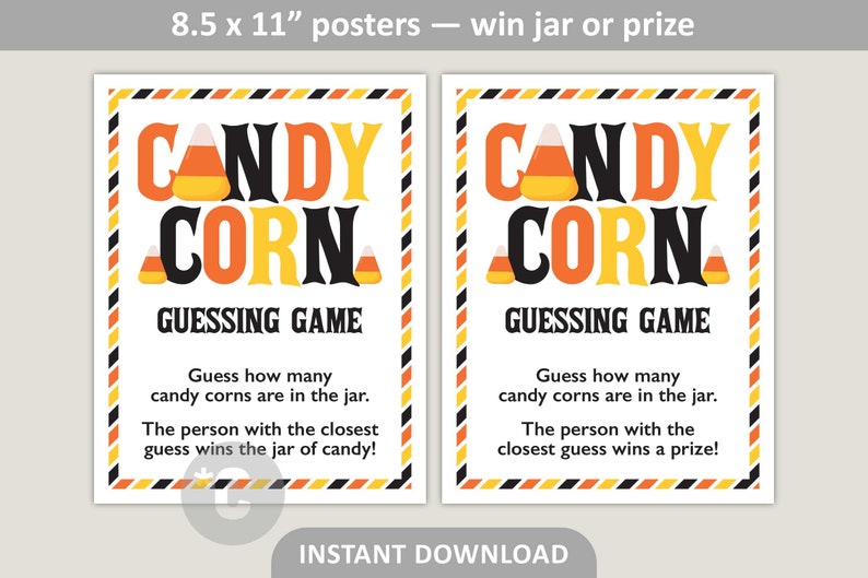 Candy Corn Guessing Game Printable / Halloween Party Game / School ...