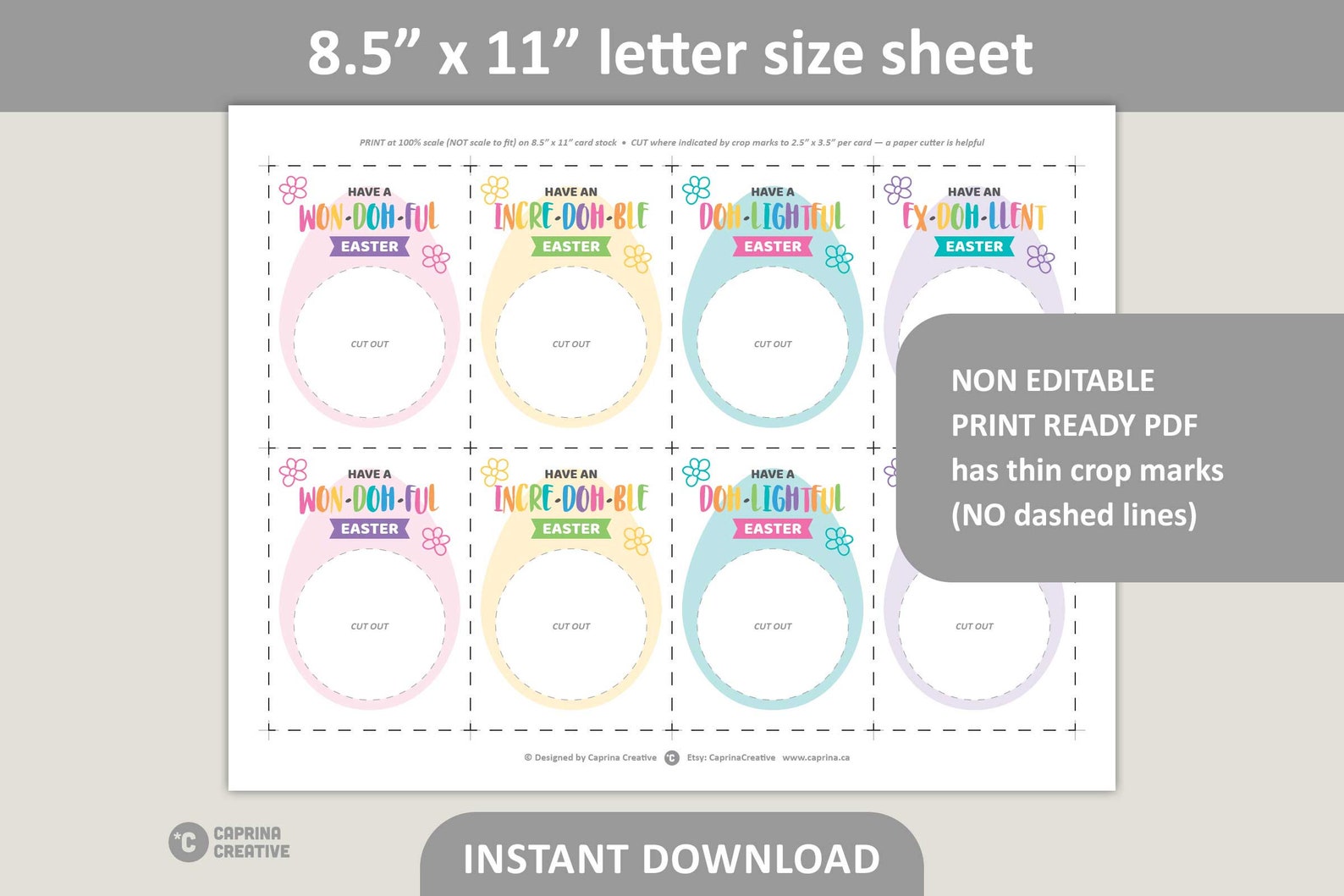 Easter Play Doh Tags Printable / Happy Easter Play Dough Tag / 2.5" X 3 ...