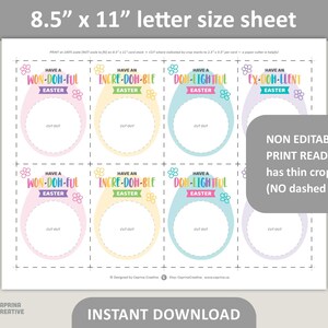 Easter Play Doh Tags Printable / Happy Easter Play Dough Tag / 2.5" X 3 ...