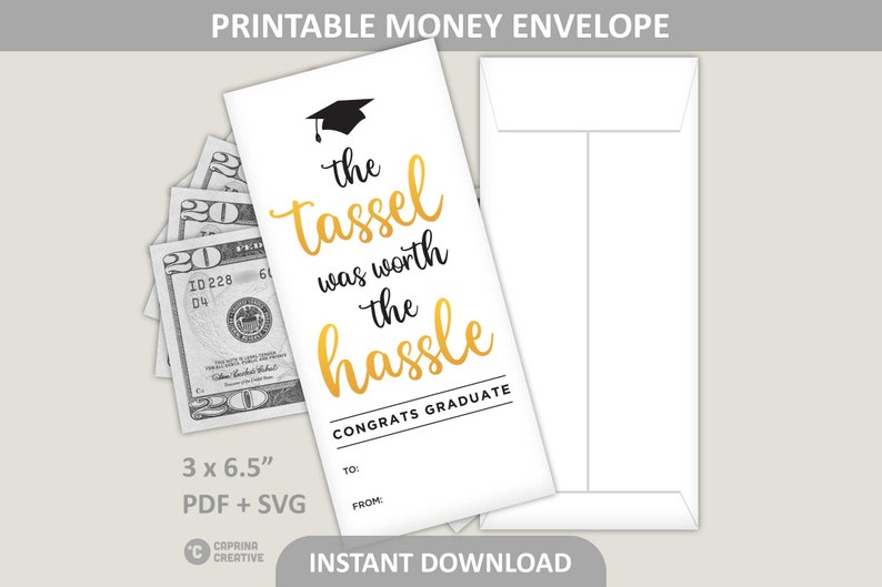 Graduation Money Holder Printable / Congrats Grad Cash Envelopes ...