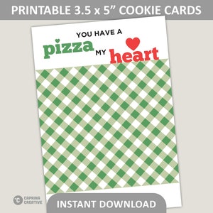 You Have a PIZZA My Heart Cookie Printable / Valentines Day Baking / 3. ...