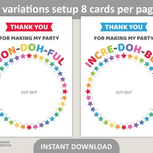 Play Doh Party Favors Printable / Play Dough Birthday Favors / 2.5" X 3 ...