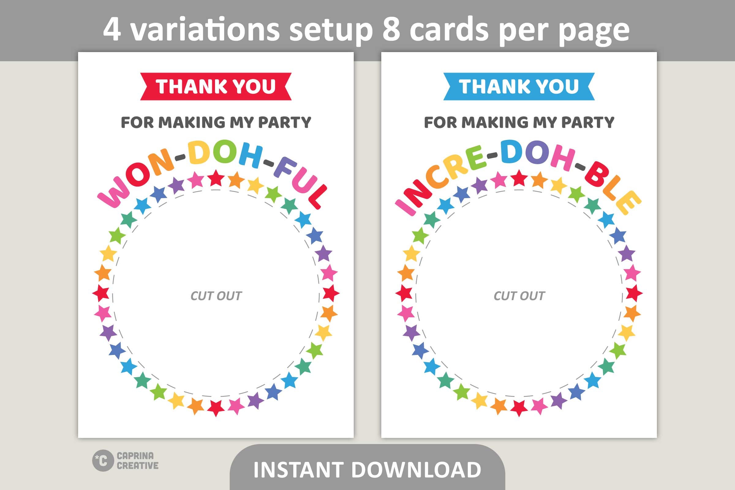 Play Doh Party Favors Printable / Play Dough Birthday Favors / 2.5 X 3. ...