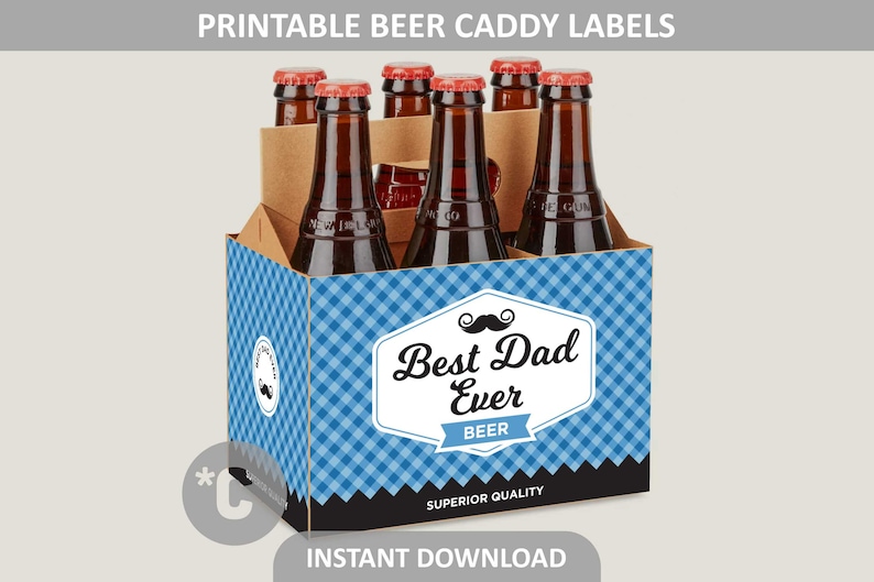 New Dad Beer Caddy Labels Printable / Dad to Be Gift / First - Etsy