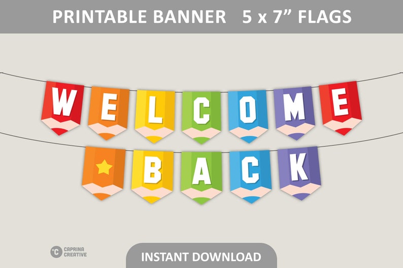 Back to School Banner Printable / Classroom Welcome Back Students and ...