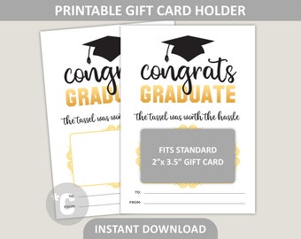 Graduation Tag Printable / Class of 2024 Congrats Graduate / Tassel ...