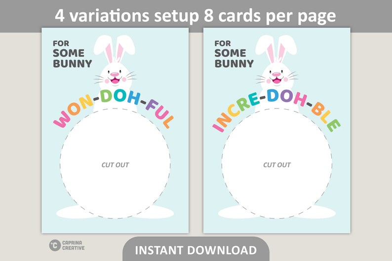 Easter Play Doh Tags Printable / Happy Easter Play Dough Cards / 2.5" X ...