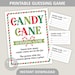 Candy Cane Guessing Game Printable / Christmas Party Game / School ...