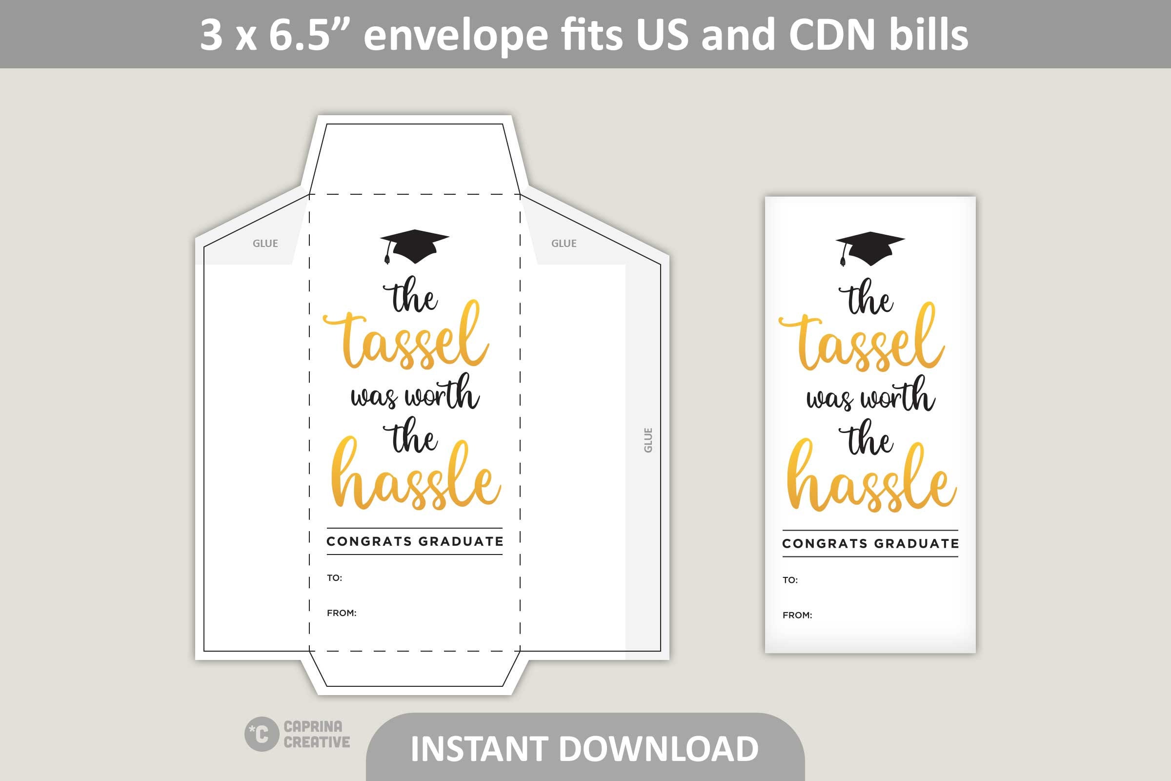 Graduation Money Holder Printable / Congrats Grad Cash Envelopes ...