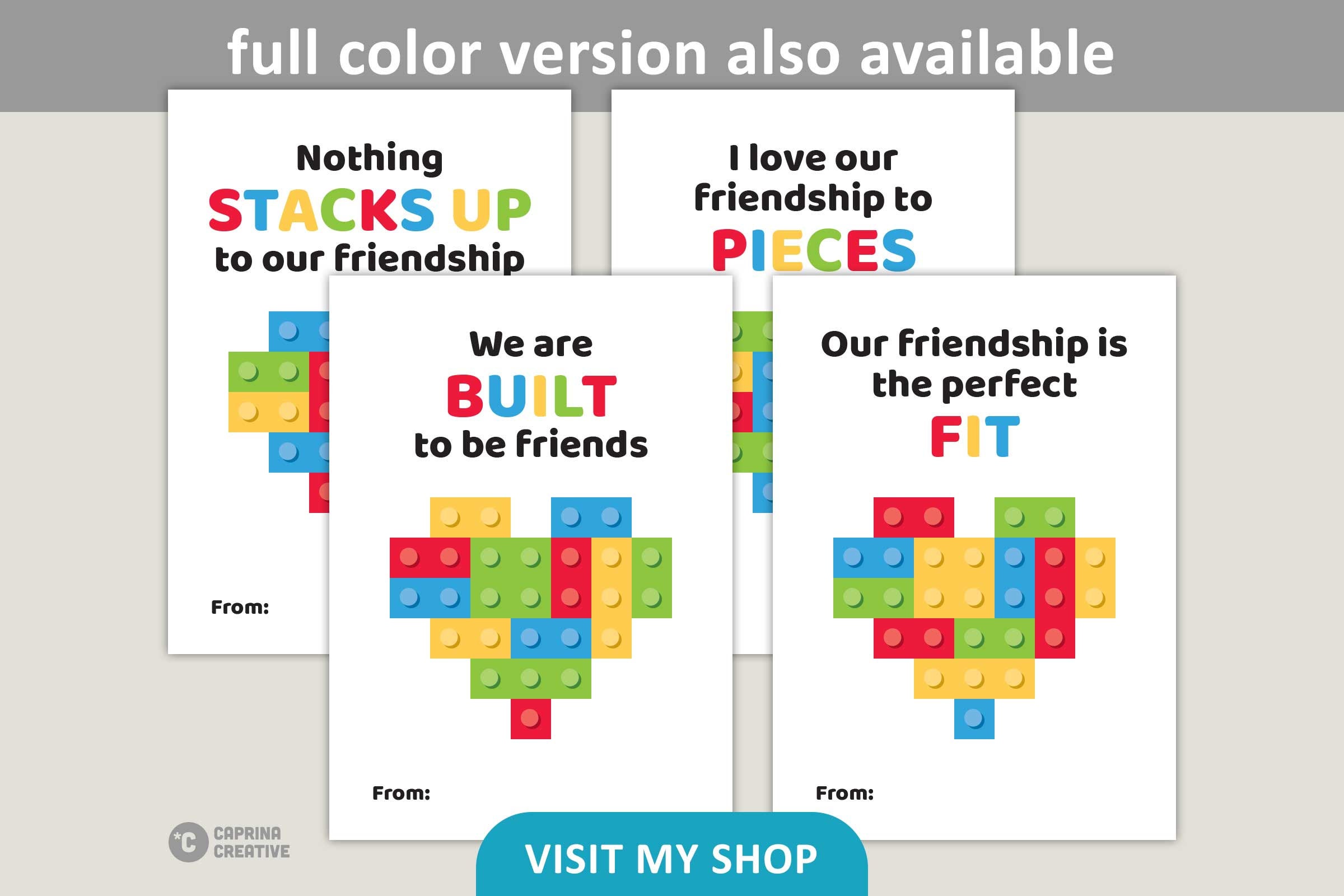 Printable Valentines Coloring Cards / Building Bricks Classroom ...