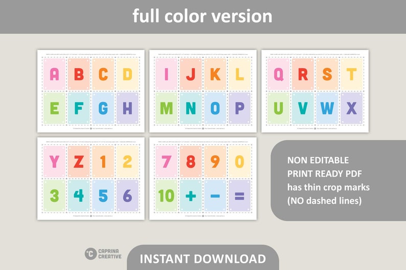Preschool Alphabet Flash Cards Printable / A-Z Flashcards for Preschool ...