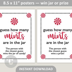 Mint Candy Guessing Game Printable / Guess How Many Mints in the Jar ...