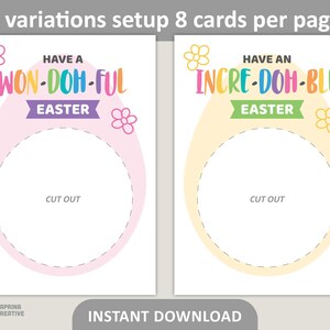 Easter Play Doh Tags Printable / Happy Easter Play Dough Tag / 2.5" X 3 ...