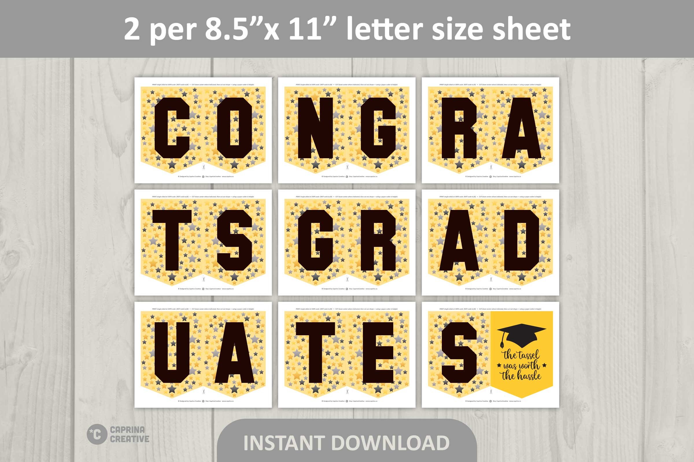 Graduation Banner Printable / Congrats Grad Backdrop / - Etsy