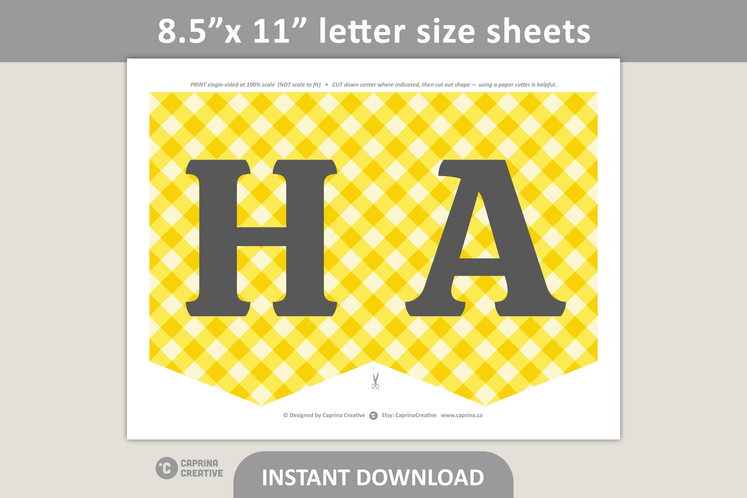 Lemon Birthday Banner Printable / Citrus Party Decor / Happy Birthday ...