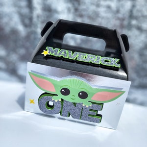 Baby Yoda Favor Boxes Grogu Gable Boxes the Child the Mandalorian Star ...