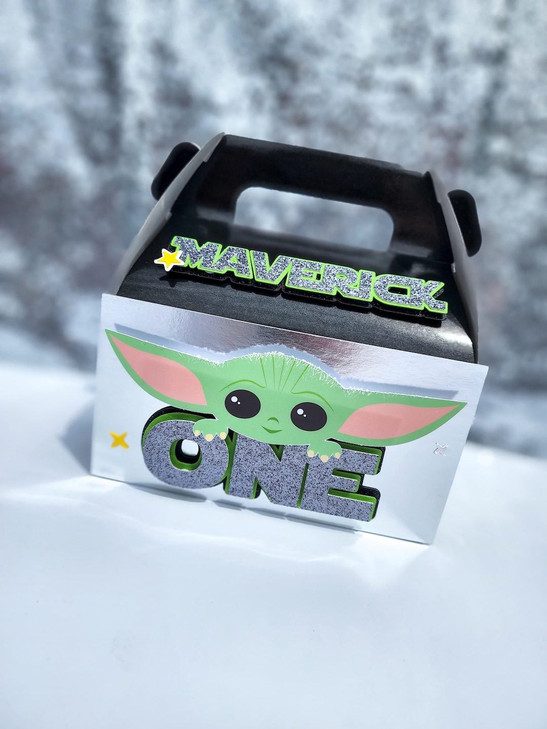 Baby Yoda Favor Boxes Grogu Gable Boxes the Child the Mandalorian Star ...