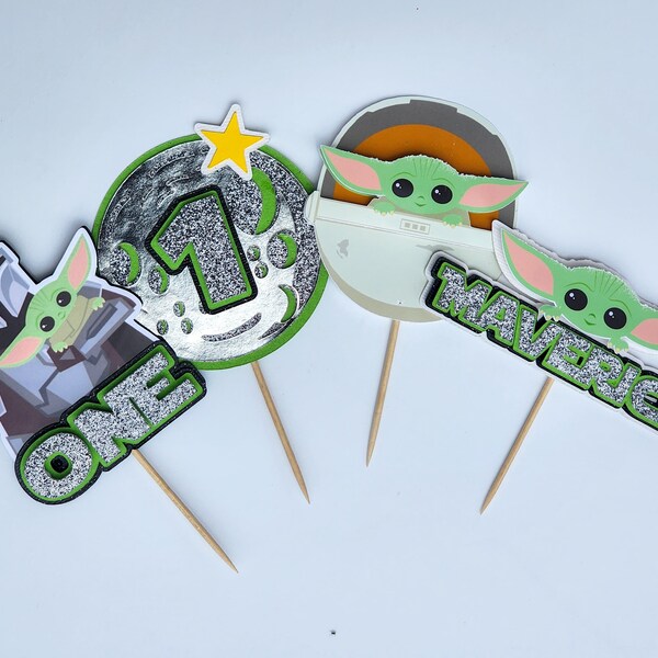 Grogu Cupcake Toppers - Etsy UK