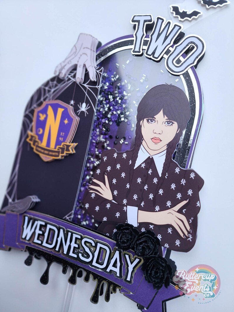 Wednesday Cake Topper, Wednesday Addams, Addams Family, Custom Party ...