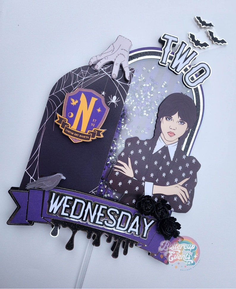 Wednesday Cake Topper, Wednesday Addams, Addams Family, Custom Party ...