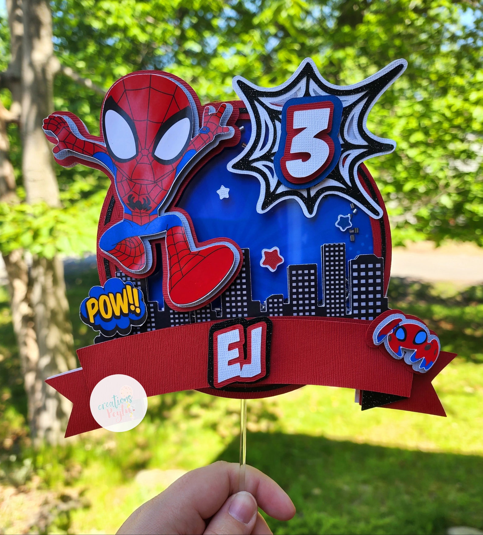 Spidey Cake Topper Spidey and His Amazing Friends Shaker - Etsy