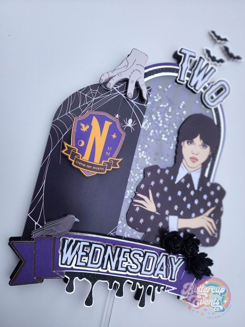 Wednesday Cake Topper, Wednesday Addams, Addams Family, Custom Party ...