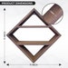 DEFECTIVE Diamond Shelf, Wooden Diamond Square Crystal Display Shelf ...