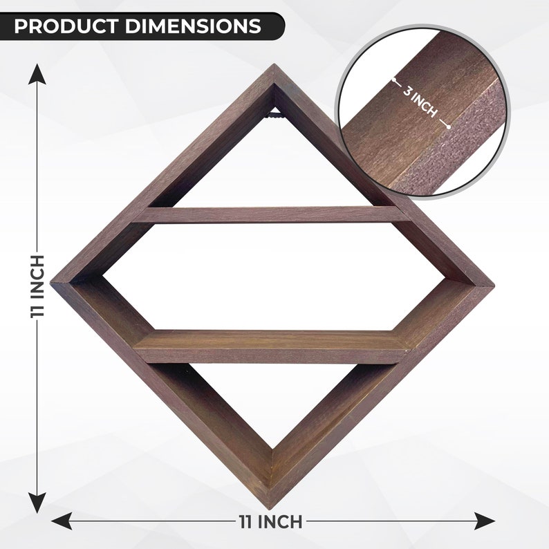 DEFECTIVE Diamond Shelf Wooden Diamond Square Crystal Display - Etsy