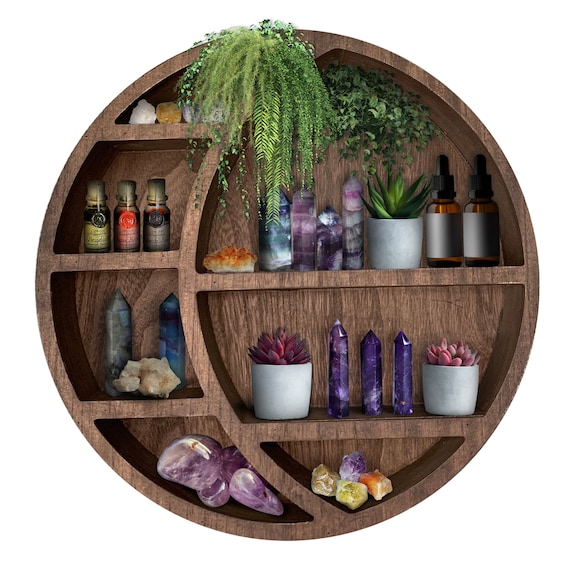 NEW Moon Shelf Wooden Crescent Moon Display Shelf Moon Phase | Etsy