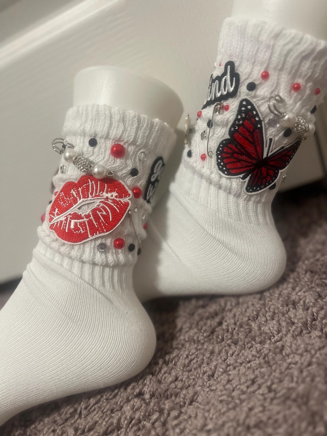 Adult Junk Bedazzaled Slouch Socks | Birthday Socks | Charmed Socks ...