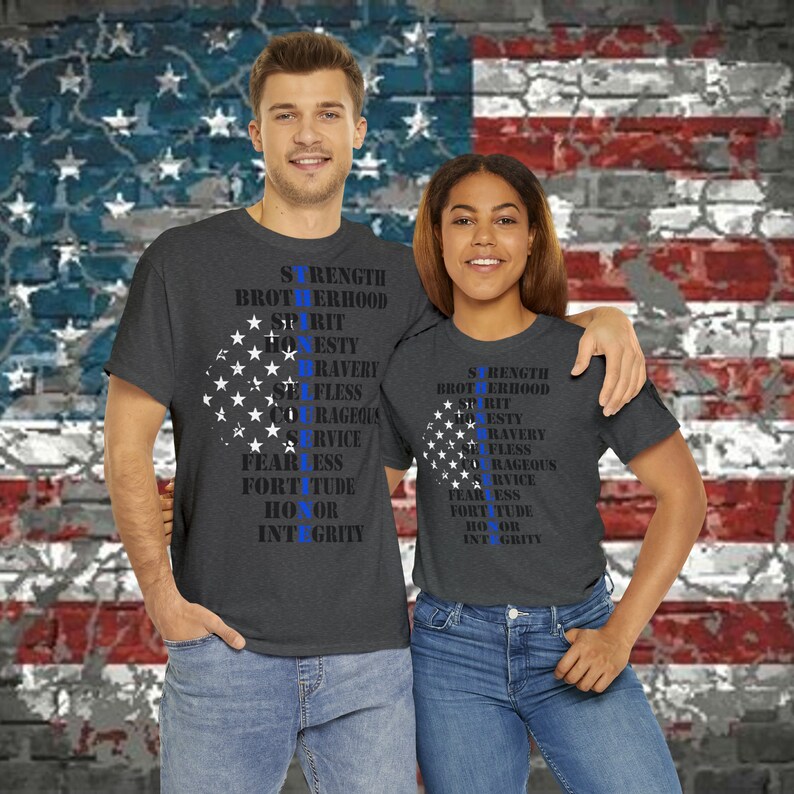 Thin Blue Line T-shirt - Etsy