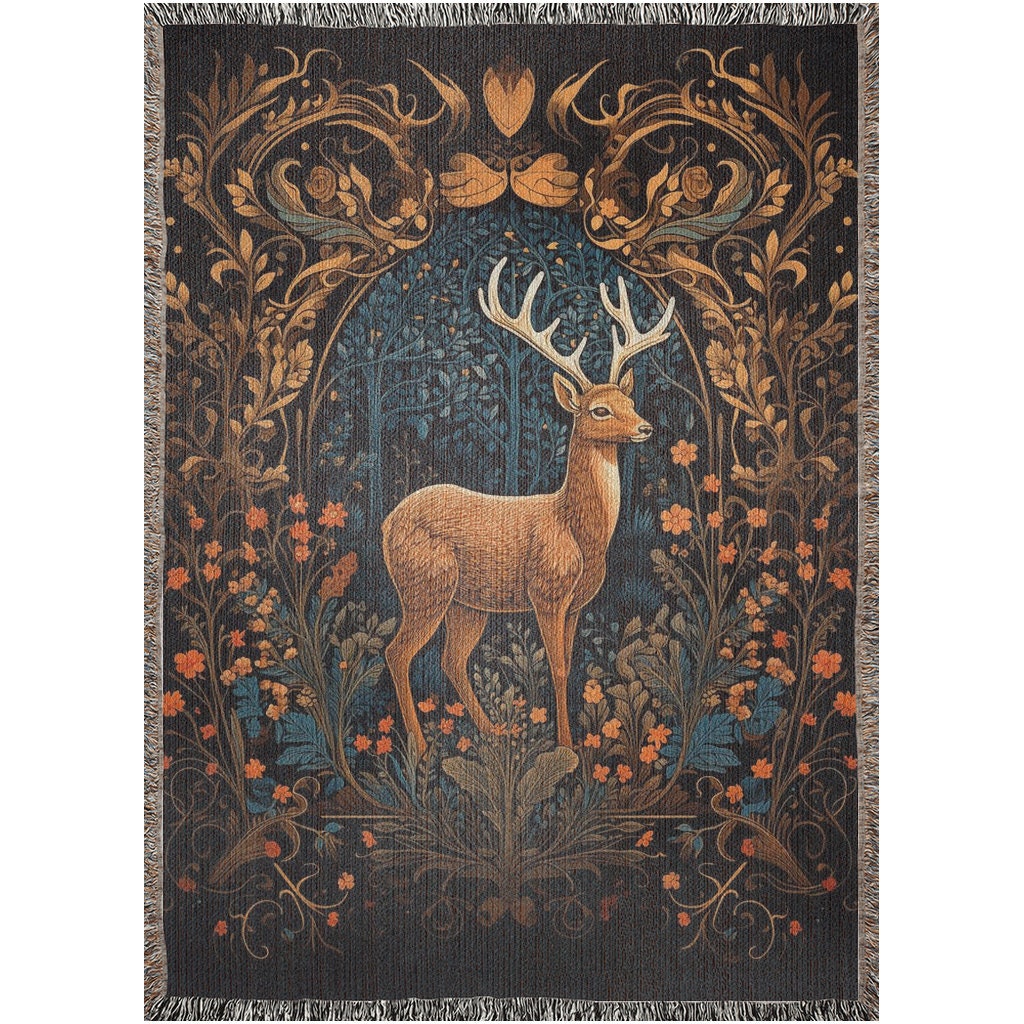 Deer Blanket | Cottagecore Blanket, Cabincore Blanket, Forestcore ...