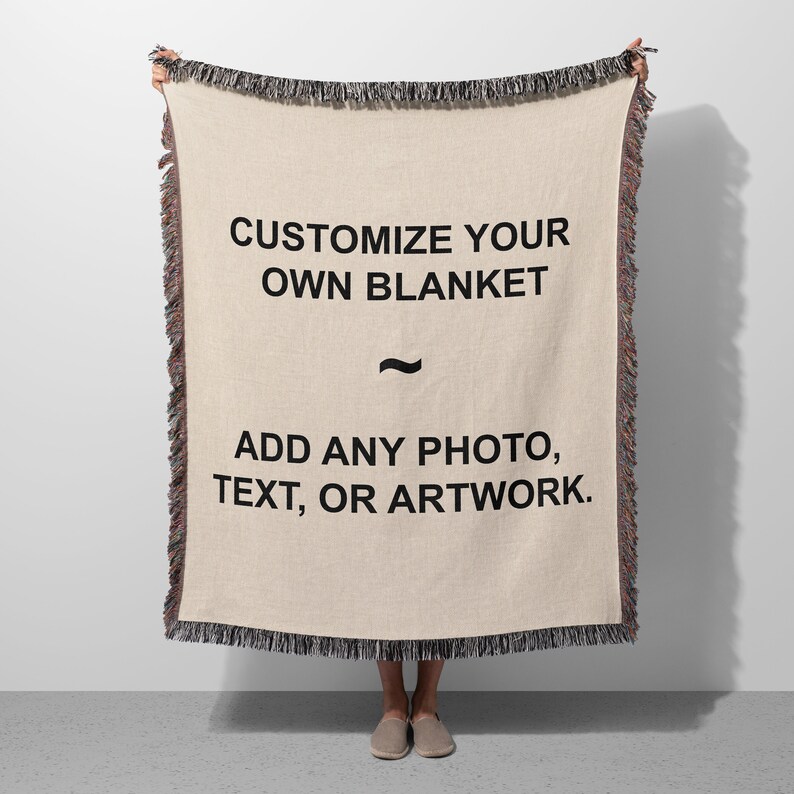 Customizable Woven Blanket | Personalized Photo Blanket, Gift for ...