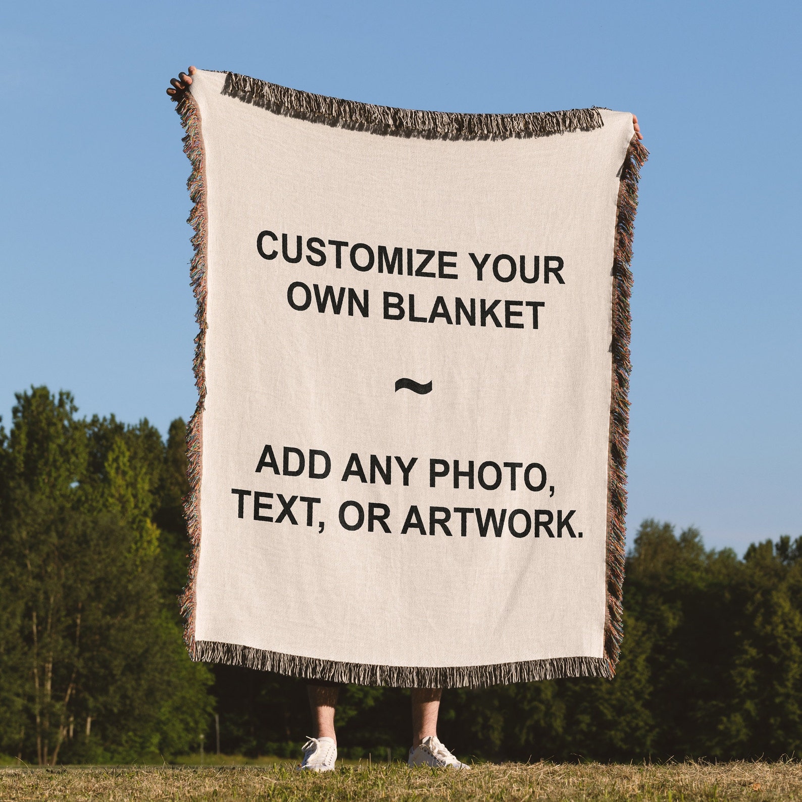 Customizable Woven Blanket | Personalized Photo Blanket, Gift for ...