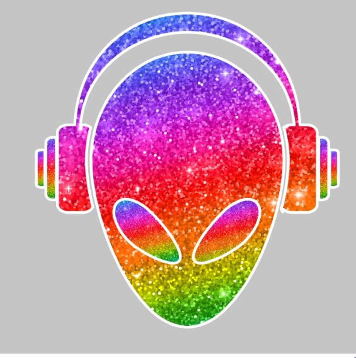 RAINBOW ALIEN, Space, Rainbow, Alien Head, Counted Cross Stitch Pdf ...